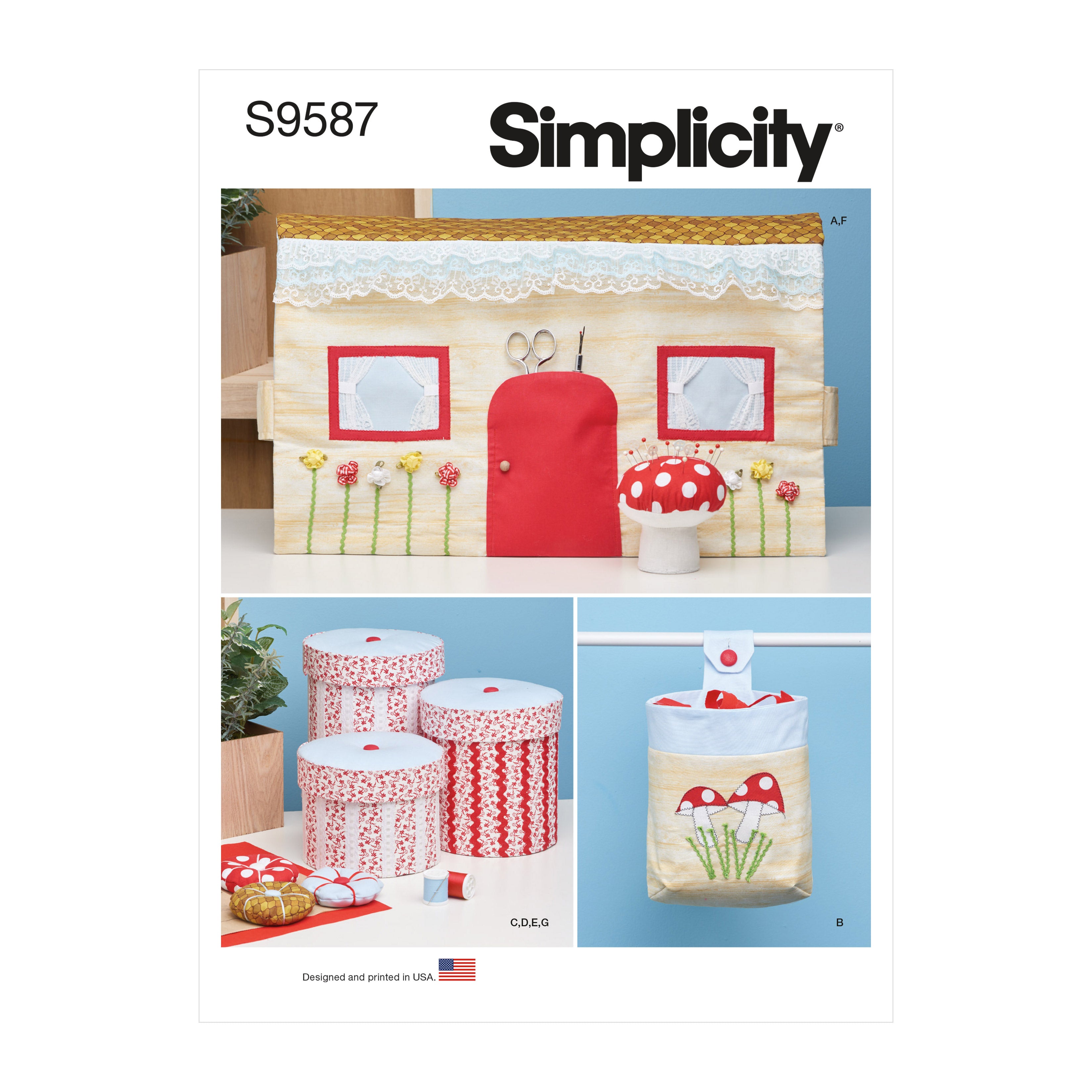 Simplicity Sewing Pattern S9587 SEWING ROOM ACCESSORIES | Fabriques