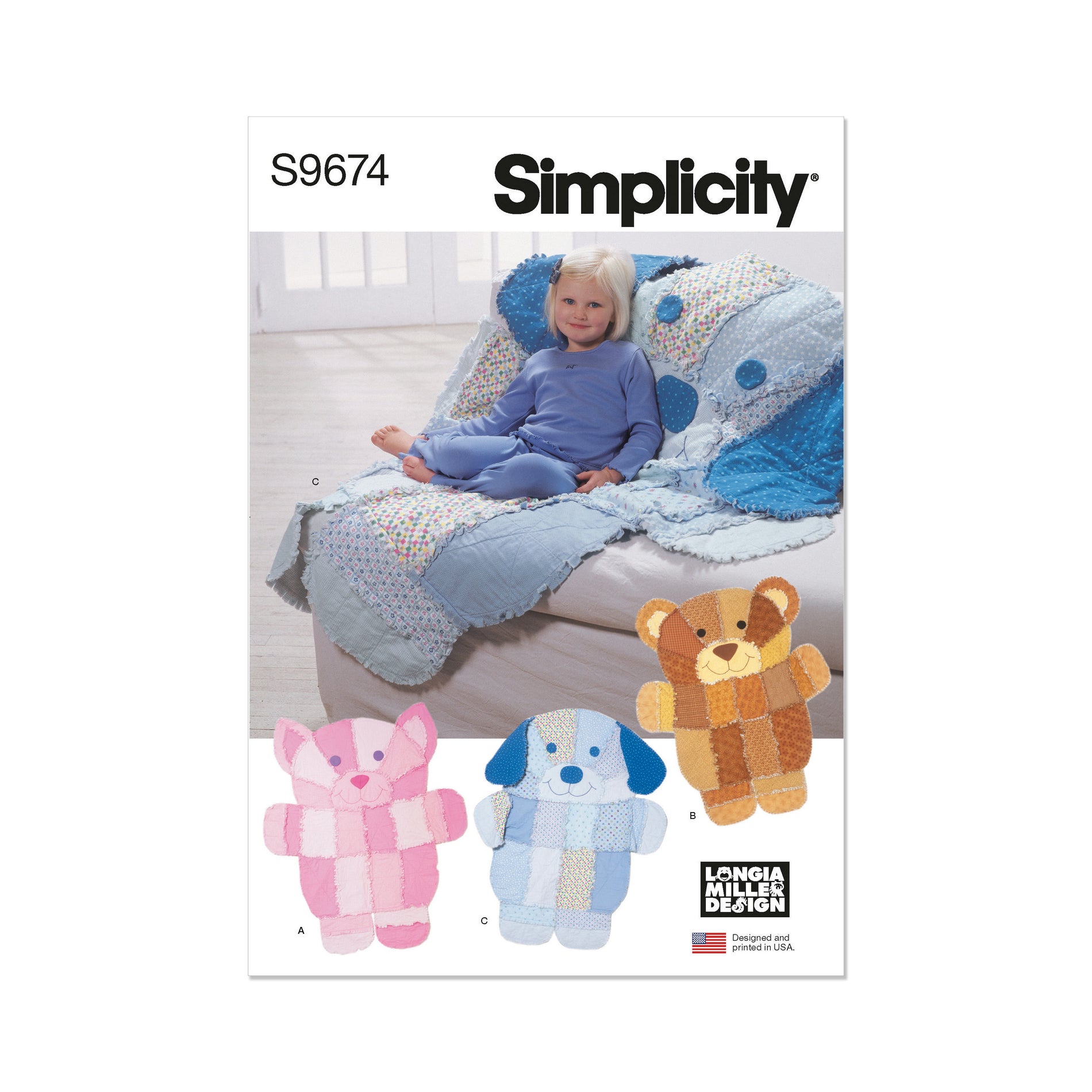 Simplicity Sewing Pattern S9674 RAG QUILT BY LONGIA MILLER | Fabriques
