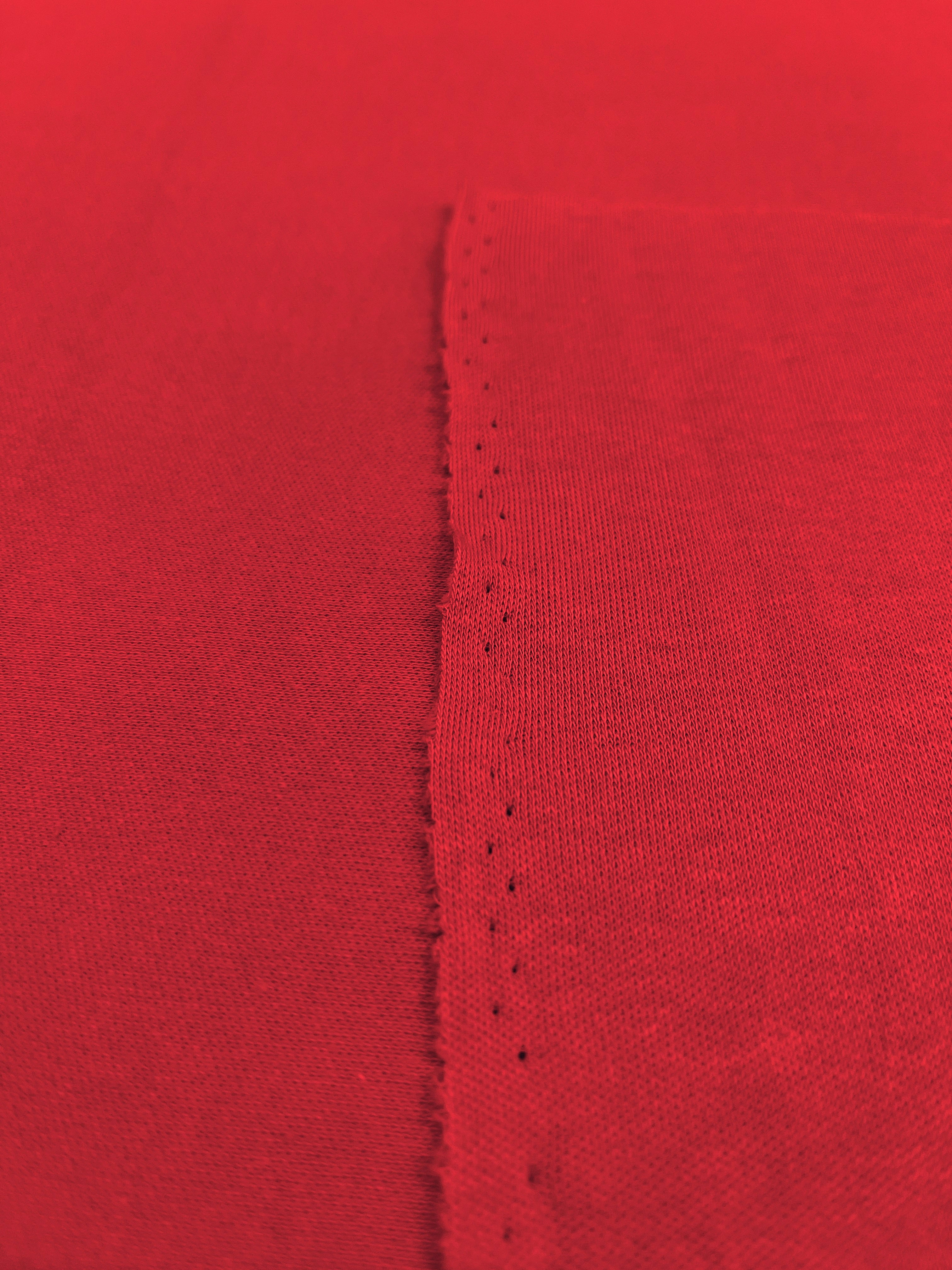 Fabriques Red Cotton Interlock Fabric