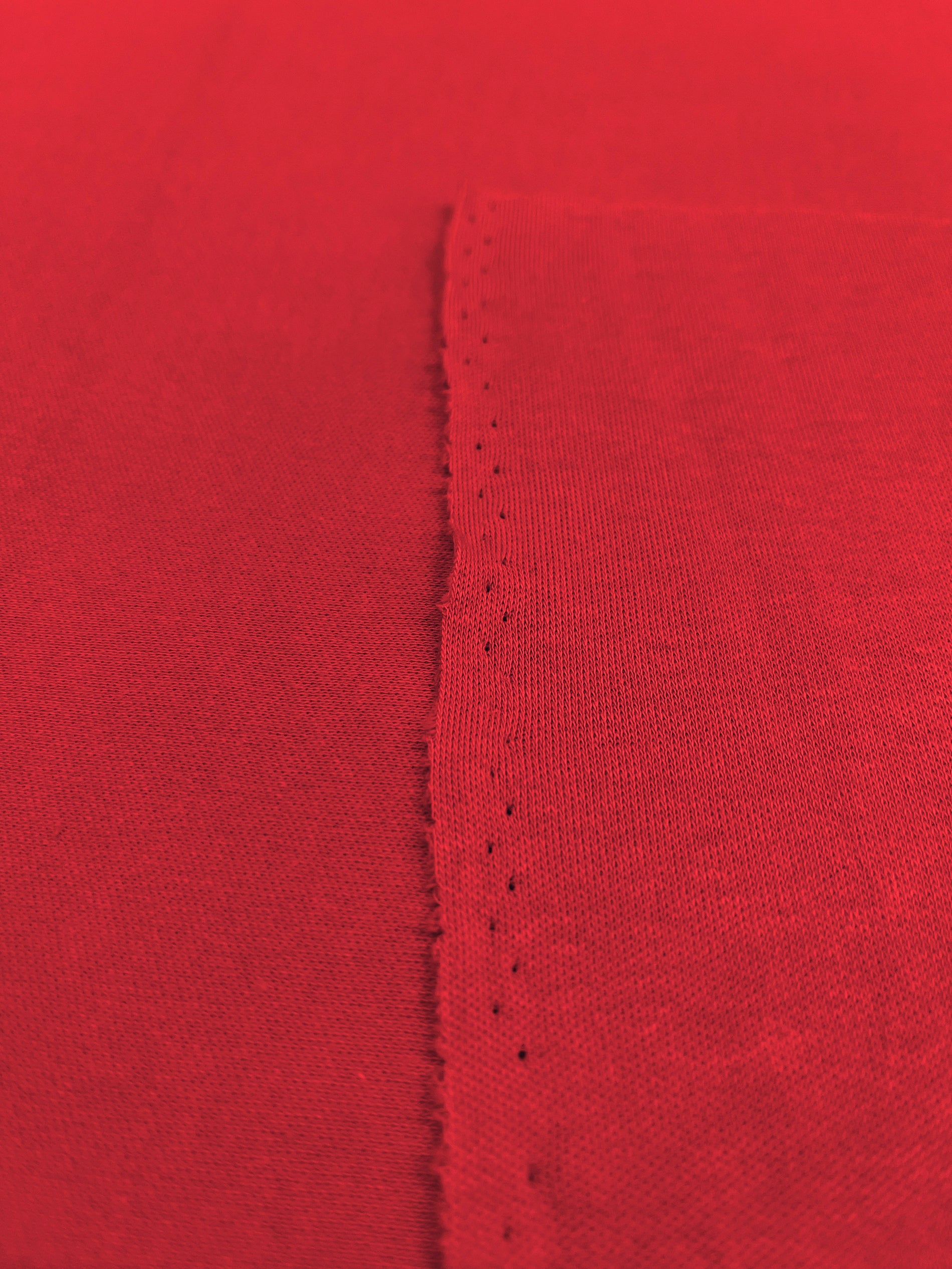 Fabriques Red Cotton Interlock Fabric
